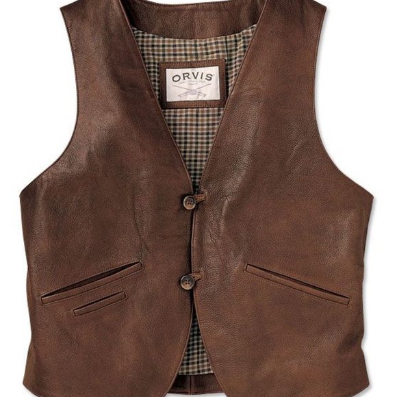 Orvis | Jackets & Coats | Orvis Canyon Country Leather Vest | Poshmark